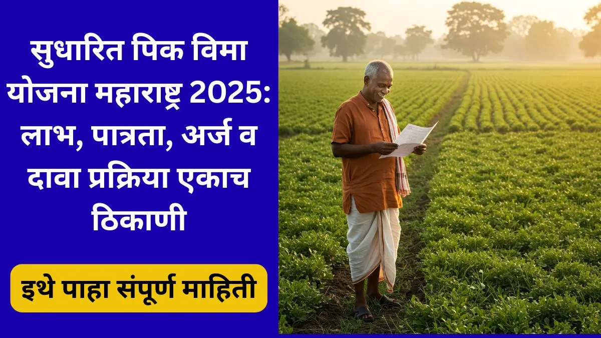 सुधारित पिक विमा योजना महाराष्ट्र 2025: लाभ, पात्रता, अर्ज व दावा ...